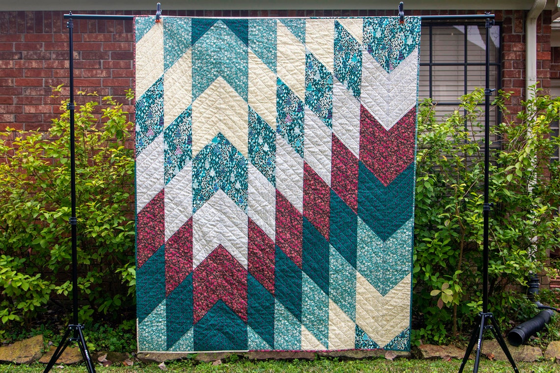 PDF Broken Zig Zag Quilt Pattern - Digital Download - 3 Sizes - Etsy