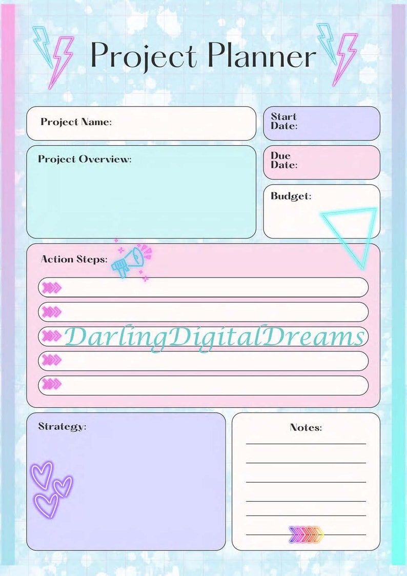 Pastel Planner Pack 80's Aesthetics - Etsy