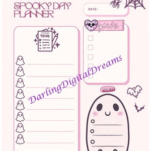 Spooky Planner Pages Digital Download 4 Unique Designs Daily Weely ...