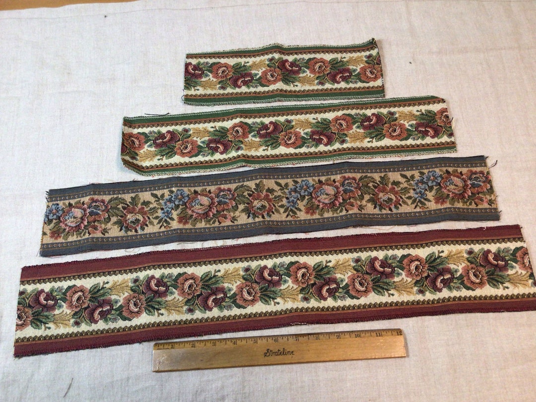 SALE Vintage Wide Tapestry Trims in Three Colors - Etsy