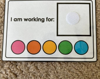 Simple Three Star Reinforcement Token Board for Early Learners - Etsy
