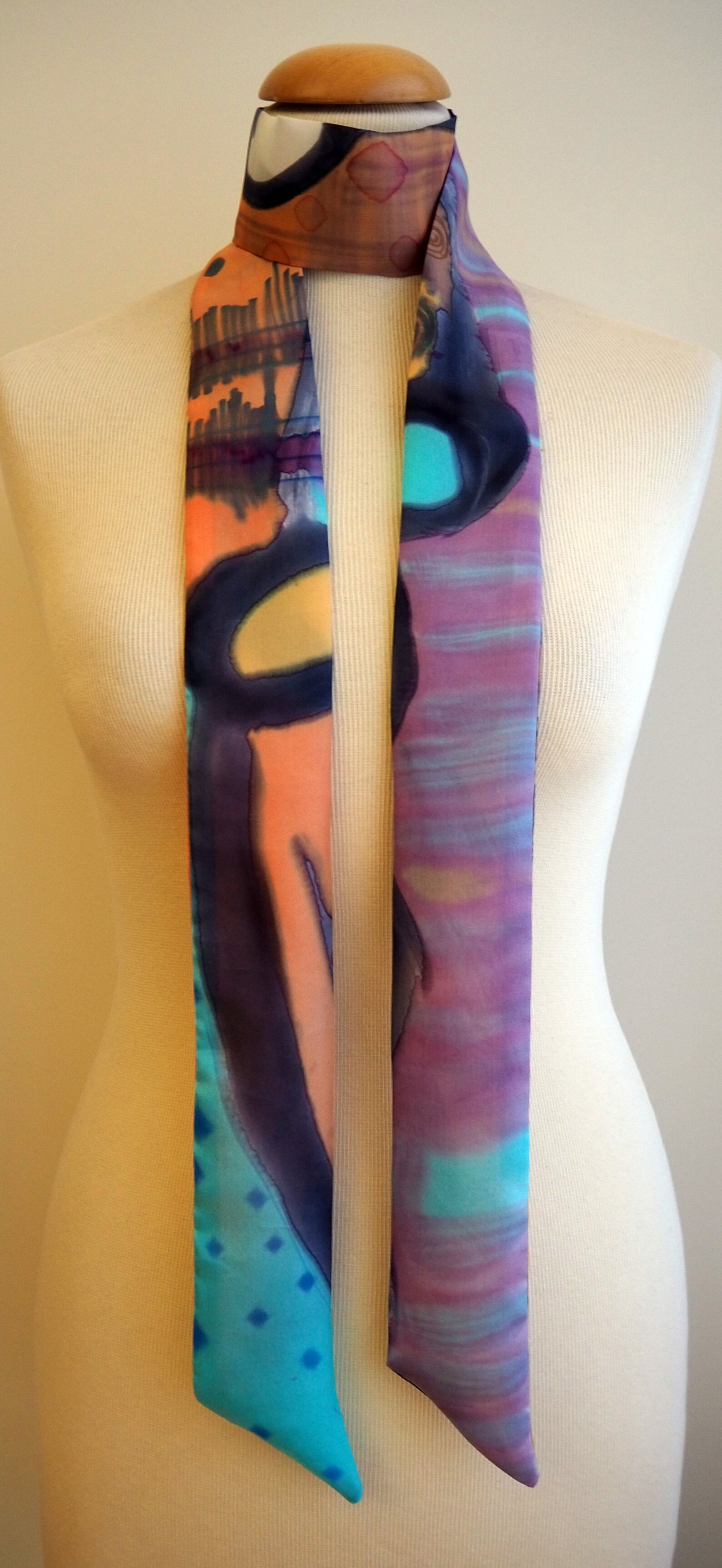 Handpainted Silk Scarf / Woman Silk Scarf / Double-layer Hand - Etsy