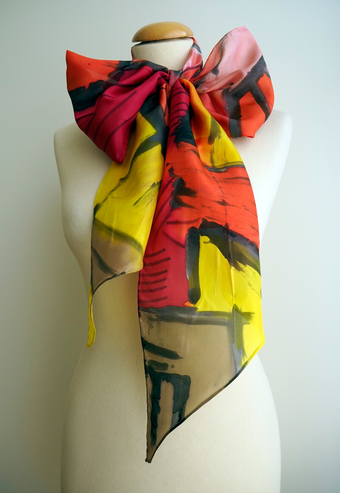 Hand Painted Silk Scarf /silk Scarf for Women/ Custom Art | Etsy