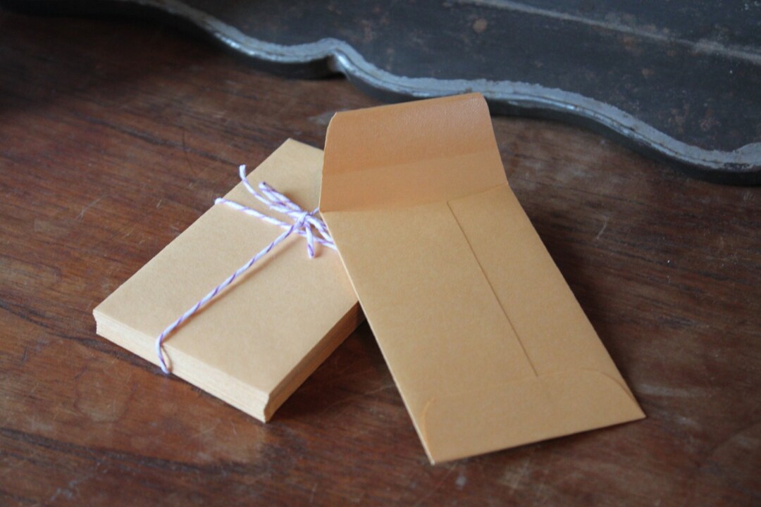 Kraft Coin Envelope Set of 10 -- Paper Coin No. 1 Envelopes -- 2 1/4" X ...
