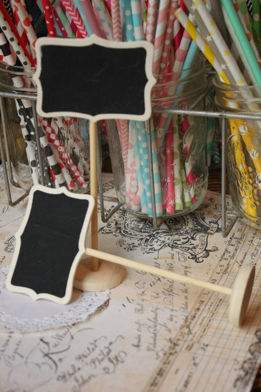 Chalkboard Scroll Stand - Blackboard Natural Wood - Etsy