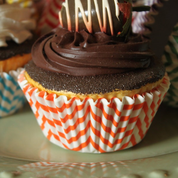 Chevron Cupcake - Etsy