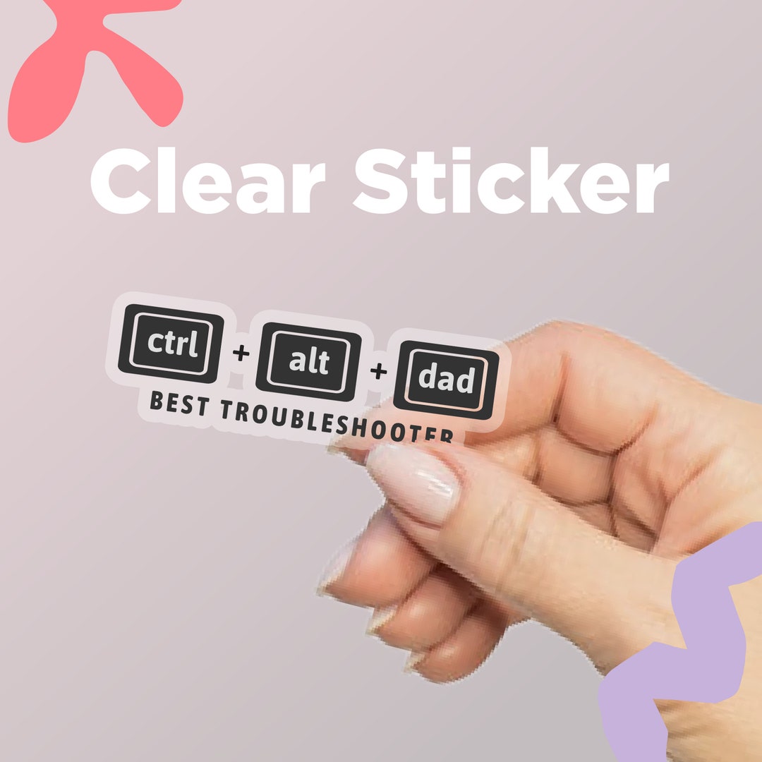 Sticker for Tech Lover Clear Sticker Fathers Day Gift Geeky Computer ...