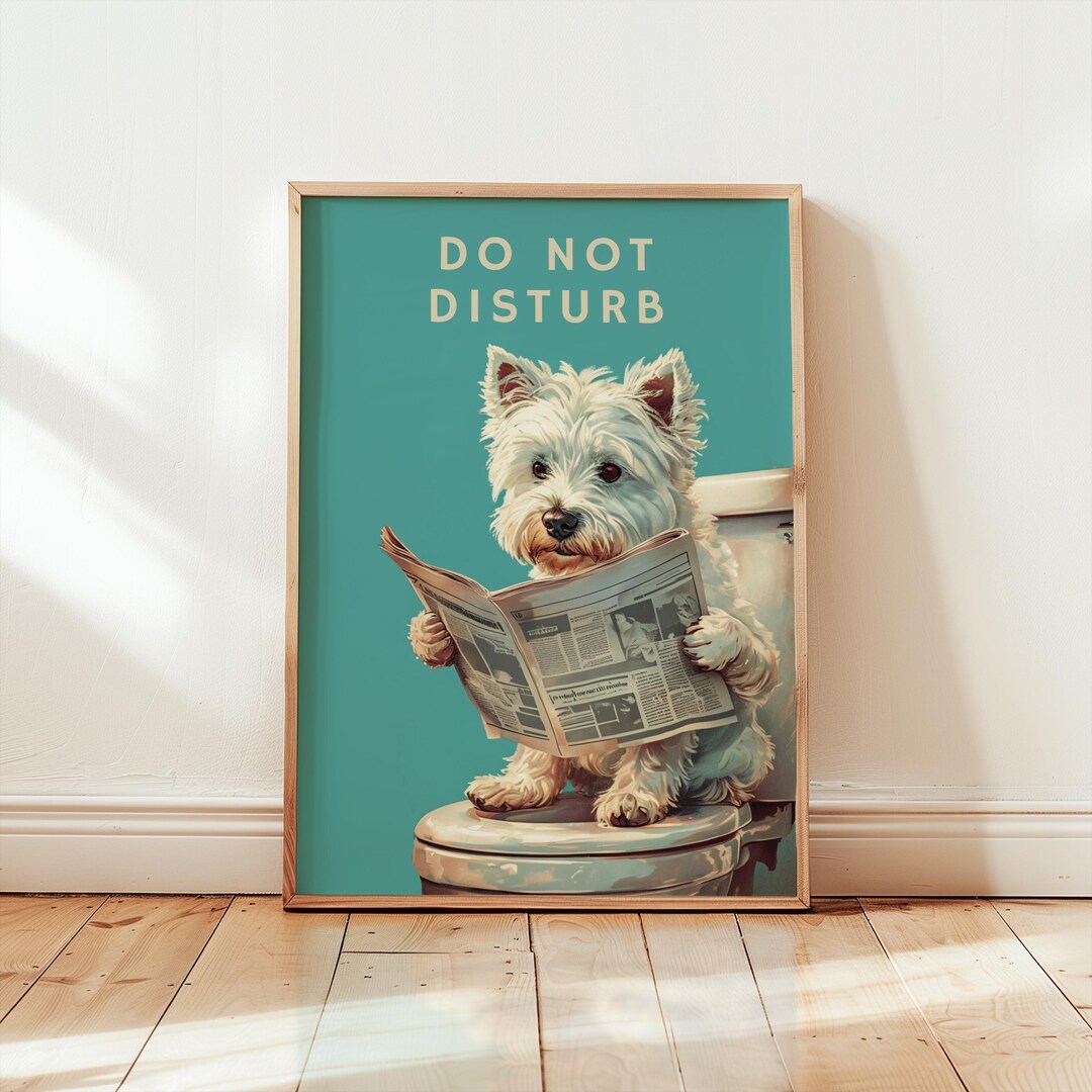 Do Not Disturb Bathroom Print Poster Funny Bathroom Poster West ...