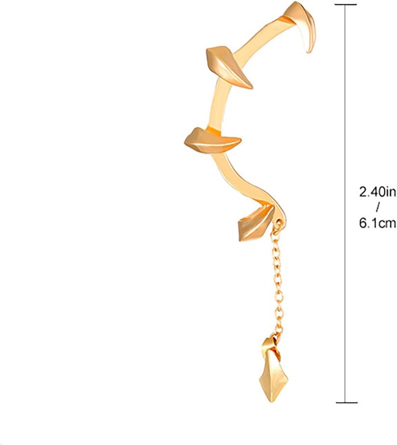 Devil Dragon Claw Ear Cuff Earring Gothic Claw Cuff Earrings Gold Devil Claw Wrap Earrings ...