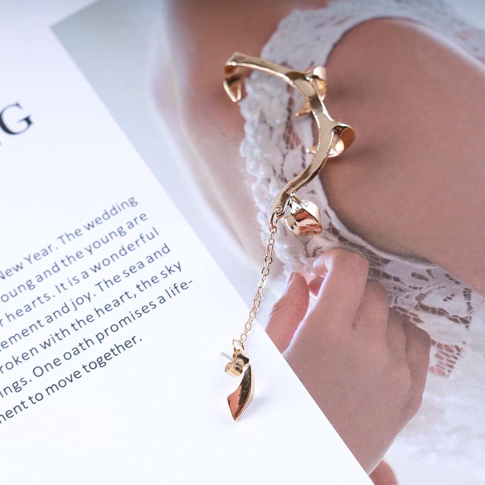 Devil Dragon Claw Ear Cuff Earring Gothic Claw Cuff Earrings Gold Devil Claw Wrap Earrings ...