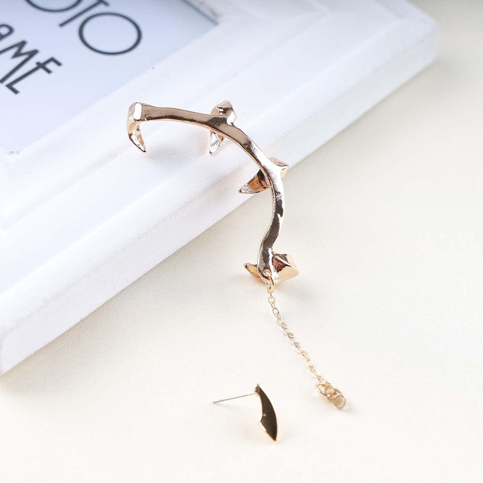 Devil Dragon Claw Ear Cuff Earring Gothic Claw Cuff Earrings Gold Devil ...