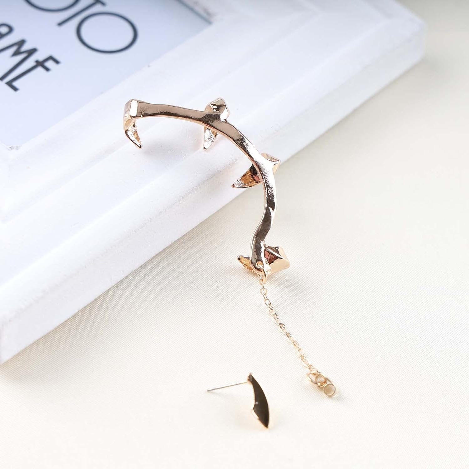 Devil Dragon Claw Ear Cuff Earring Gothic Claw Cuff Earrings Gold Devil Claw Wrap Earrings ...