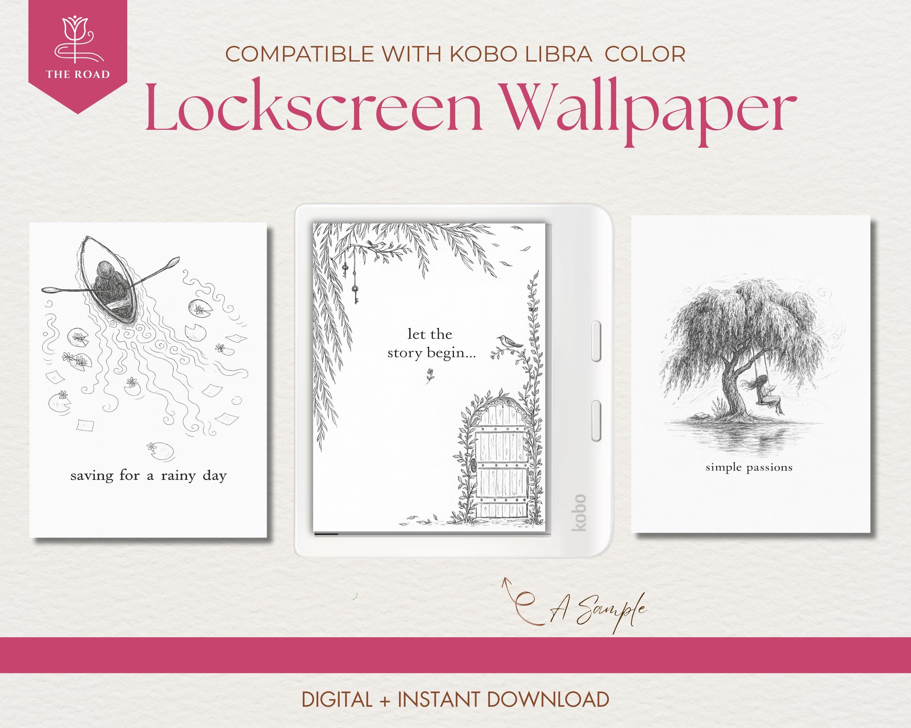 Kobo Lock Screen Wallpapers | Digital Download | Ereader Backgrounds ...