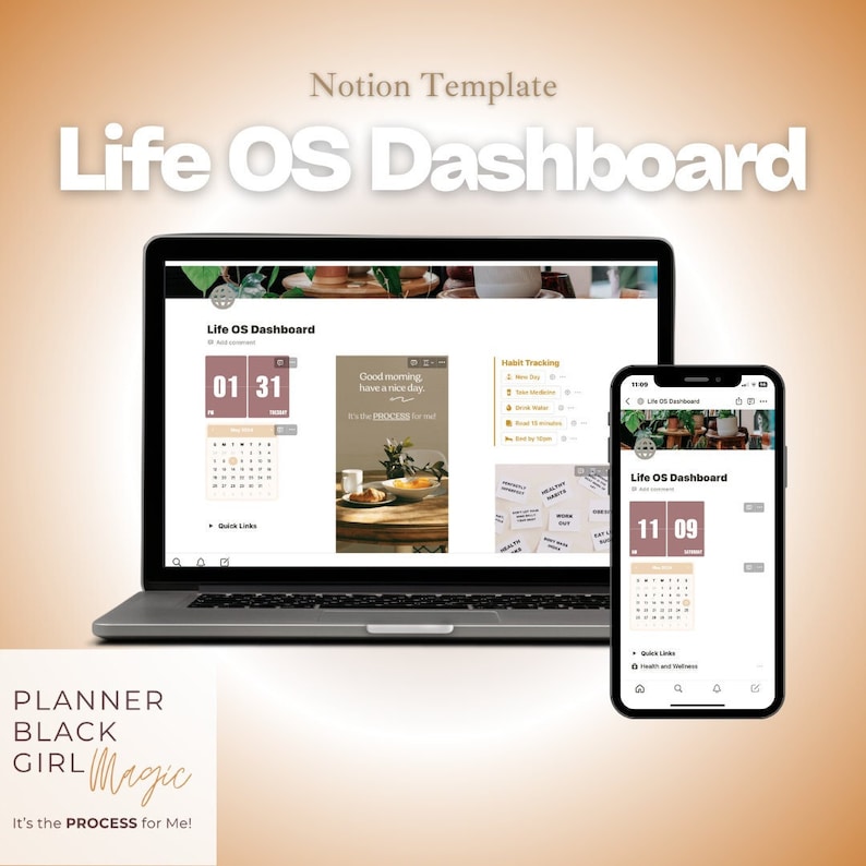 Life OS Dashboard Notion Template - Etsy