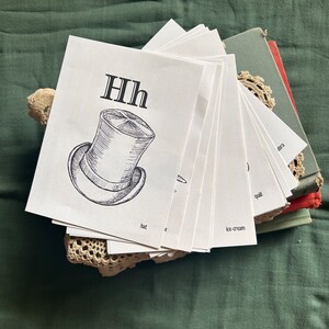 Vintage Alphabet Cards or Posters. Black + Cream Colored. Printables ...