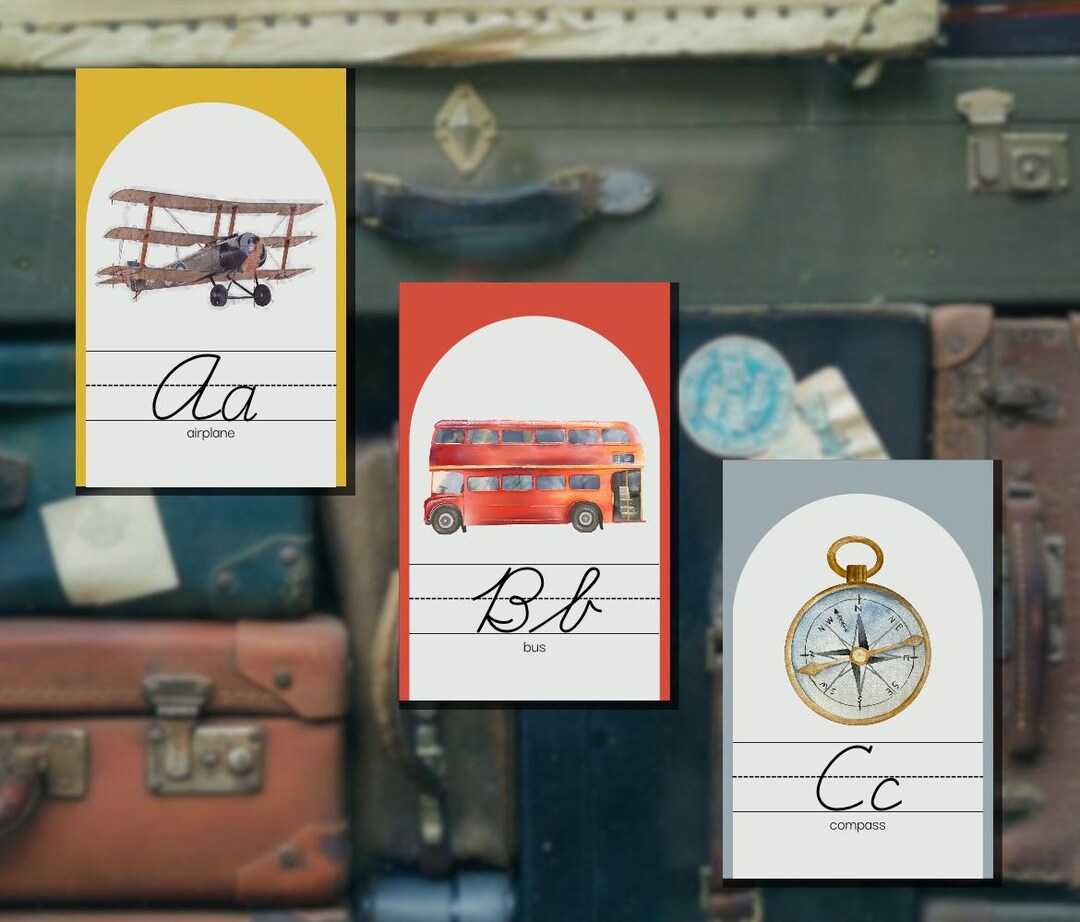 Vintage Travel Alphabet Posters. Digital Download. Classroom Decor ...