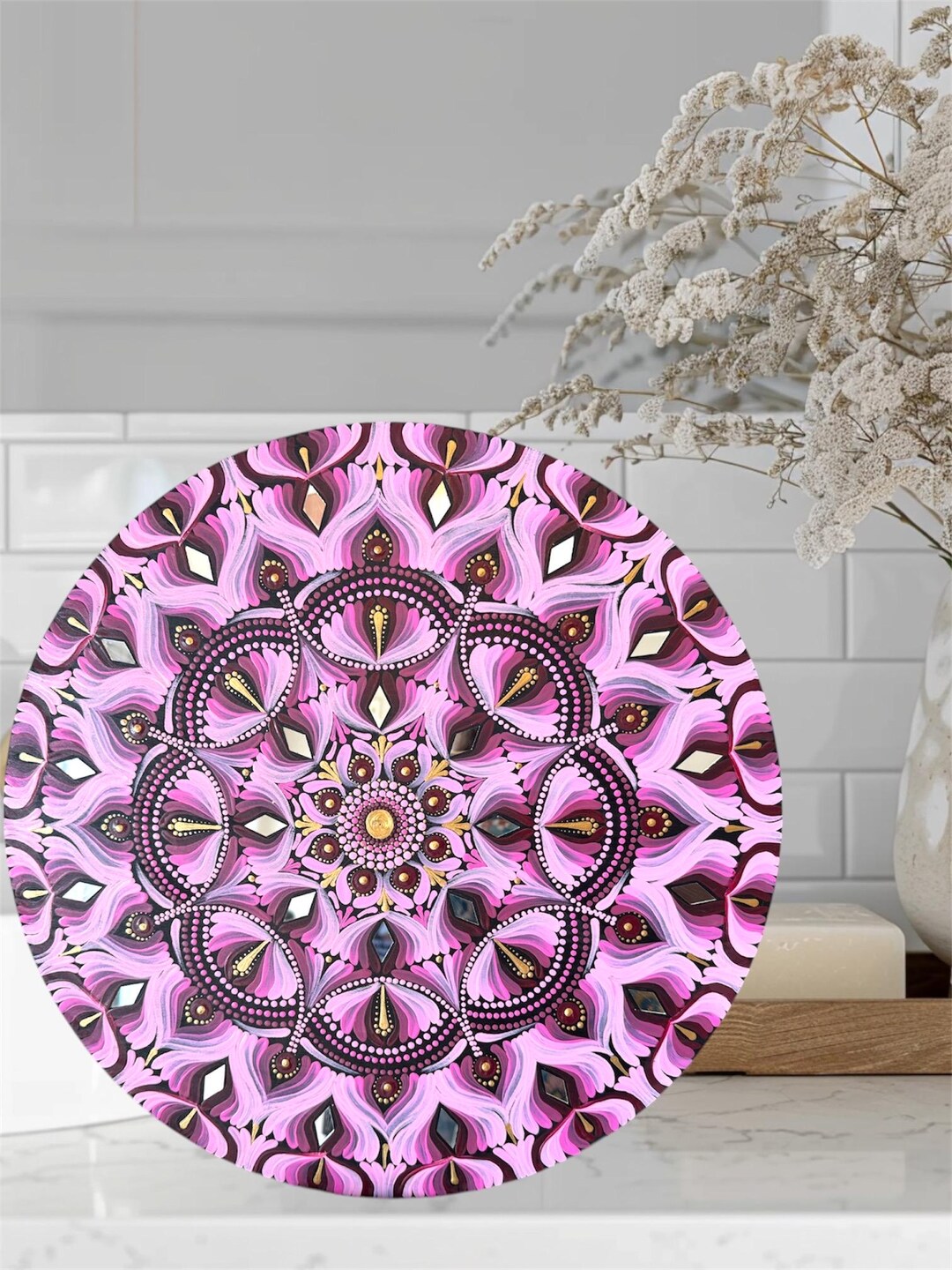 Pink Shaded Dot Mandala Art - Etsy