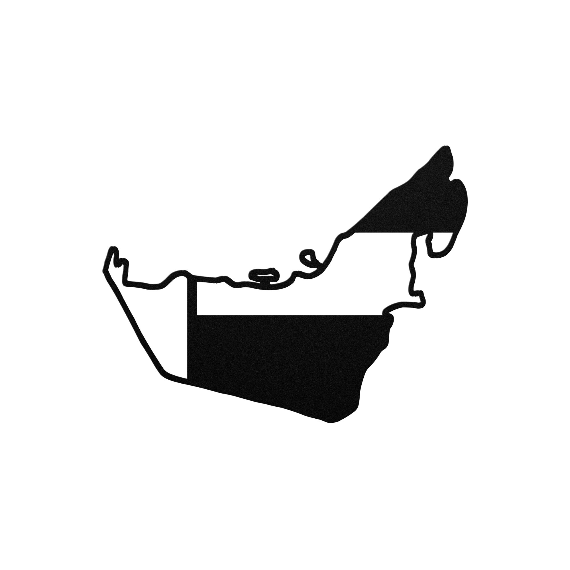 UAE Map UAE Metal Wall Art Emirati Wall Decor UAE Flag United Arab ...