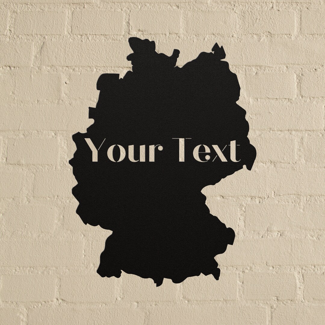 Custom Germany Map Germany Metal Wall Art Germany Border Sign Germany ...