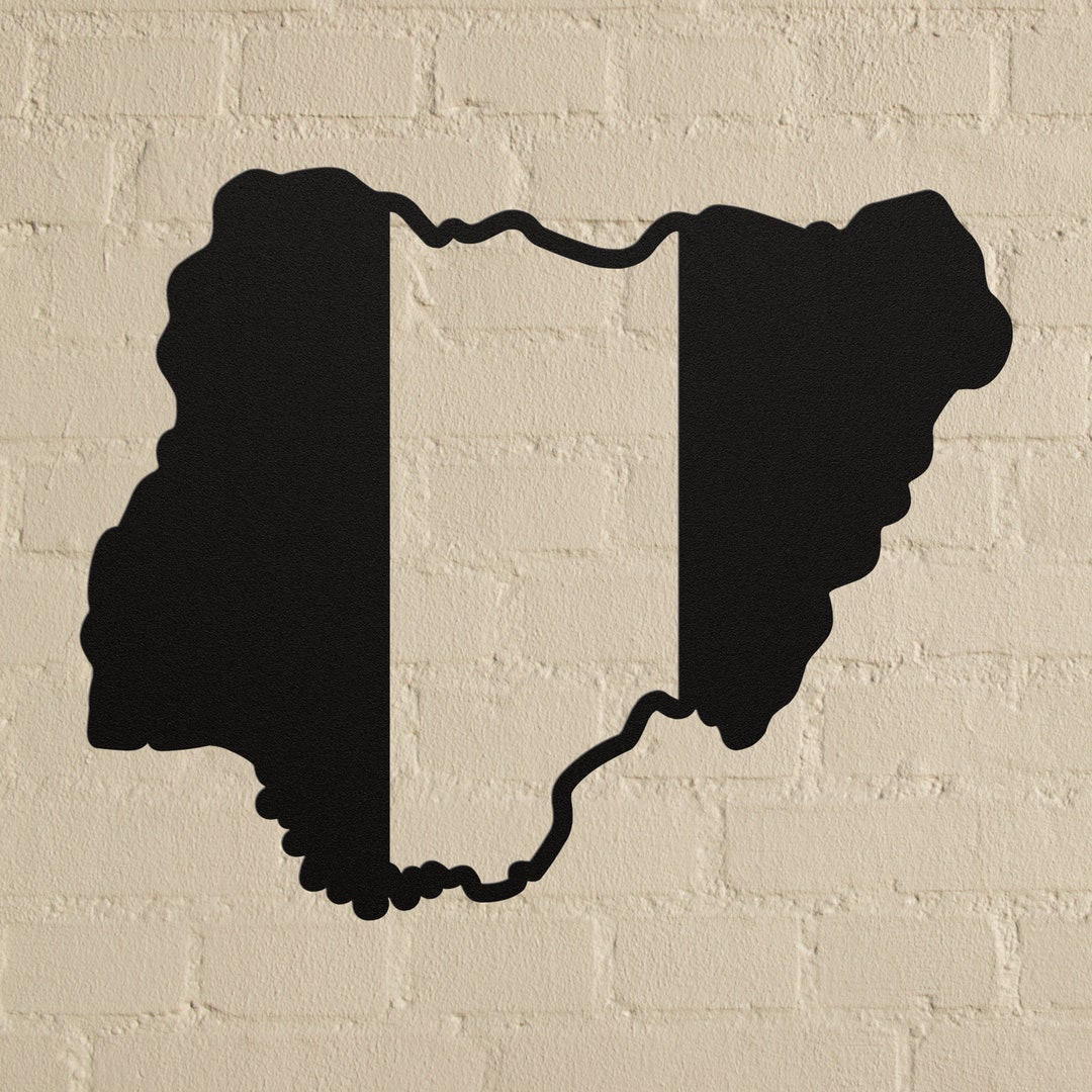 Nigeria Map Nigeria Metal Wall Art Nigerian Wall Decor Nigeria Flag ...