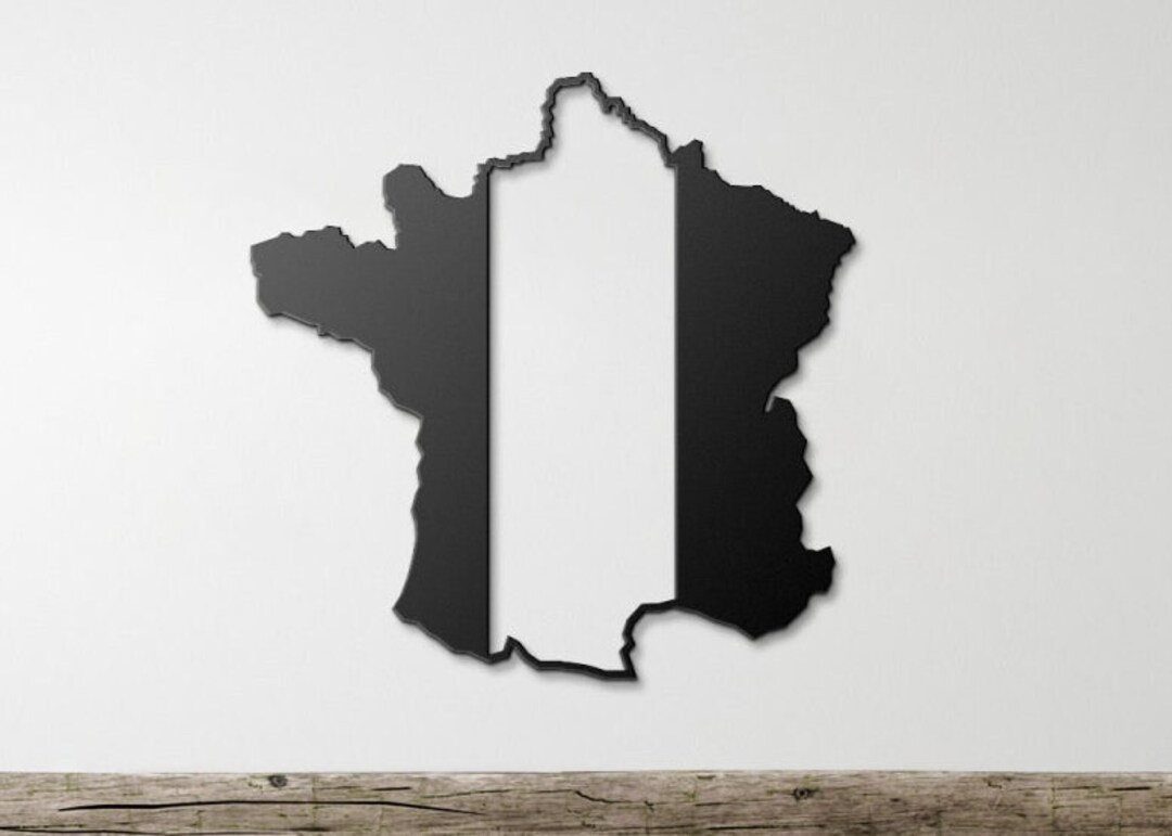 France Wall Map, France Border, France Metal Wall Art, France Flag Map ...