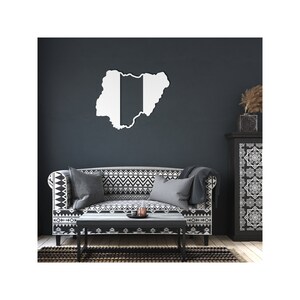Nigeria Map Nigeria Metal Wall Art Nigerian Wall Decor Nigeria Flag ...