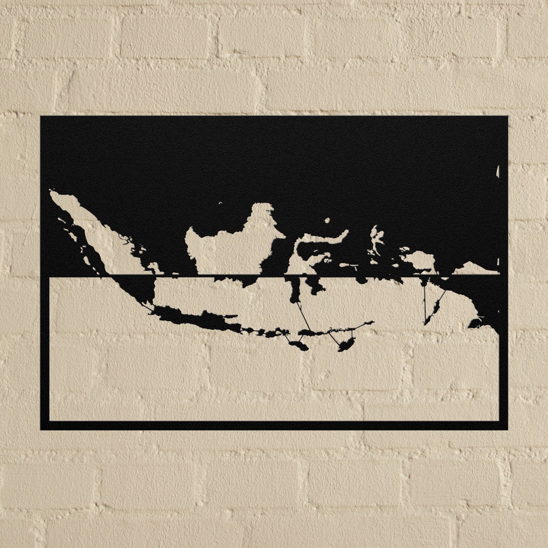 Indonesia Map Indonesian Metal Wall Art Indonesian Wall Art Indonesia ...