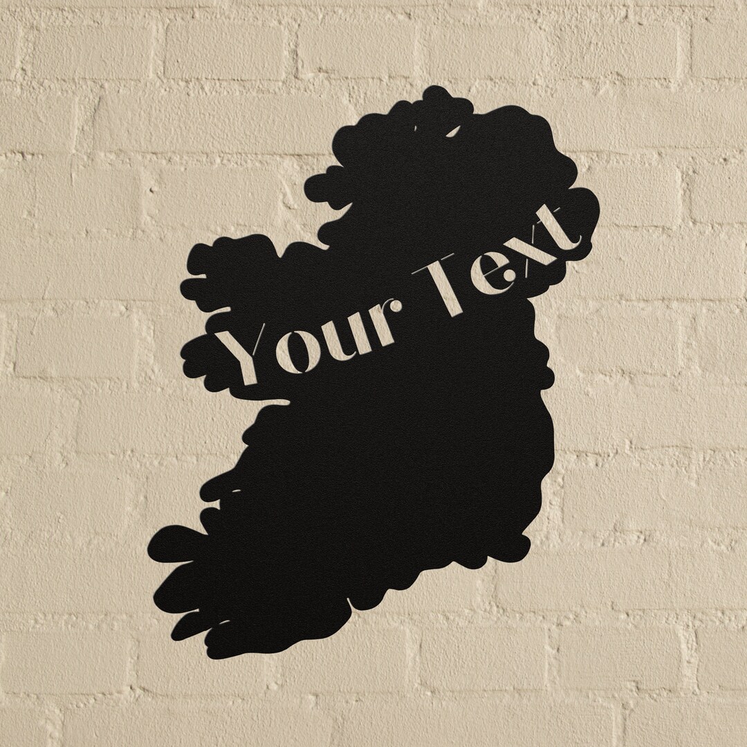 Custom Ireland Map Ireland Metal Wall Art Ireland Border Sign Ireland ...
