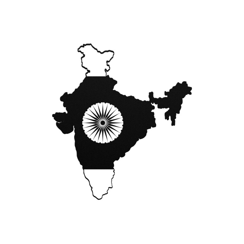 India Map Indian Metal Wall Art Indian Wall Decor India Flag India ...