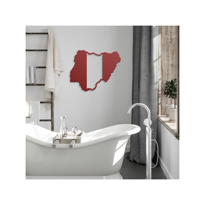 Nigeria Map Nigeria Metal Wall Art Nigerian Wall Decor Nigeria Flag ...