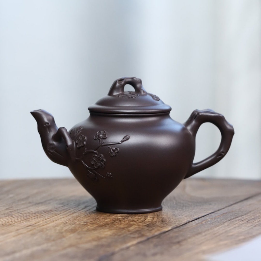 Yixing Zisha Teapot mei Bao Chun Pot 370ml Full Handmade Chinese Purple ...