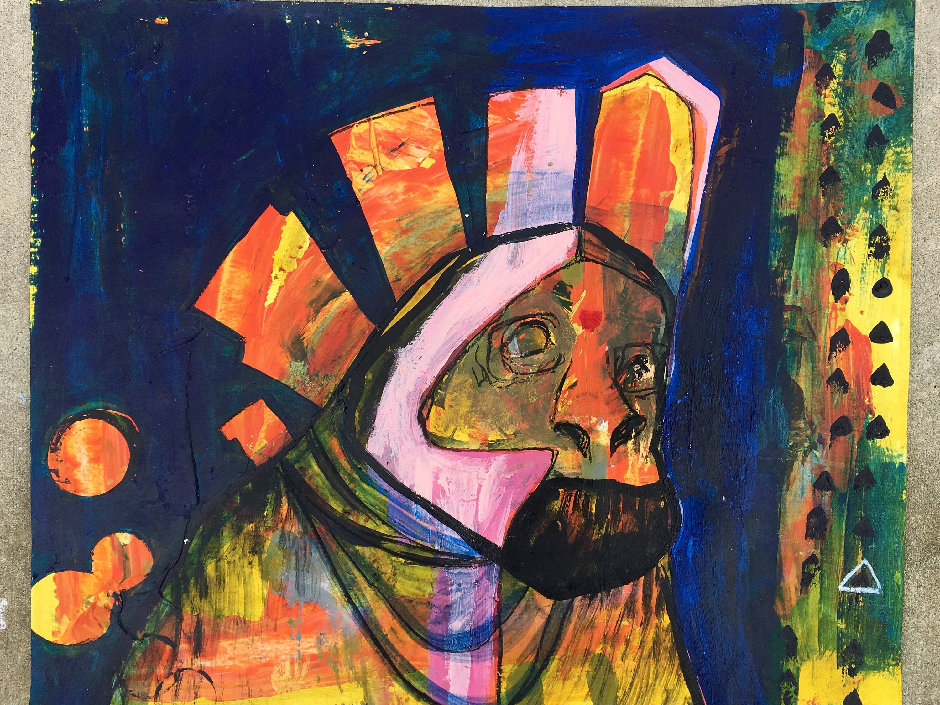 Original Ape Shaman Painting Mixed-media | Etsy