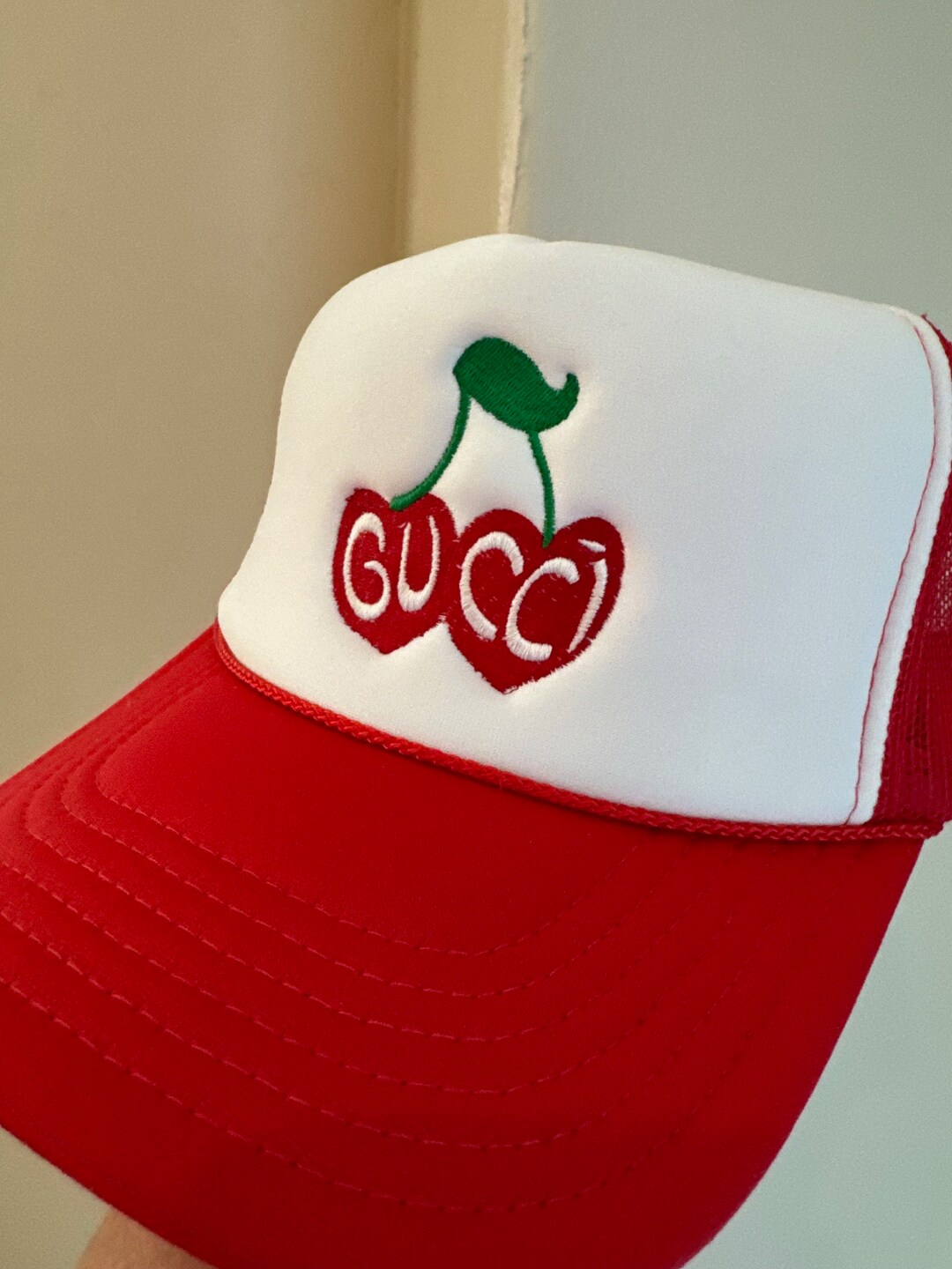 Designer Cherry Trucker Hat - Etsy