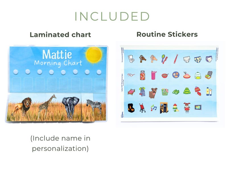 Morning Chart - Create Custom Routine With Stickers - Etsy