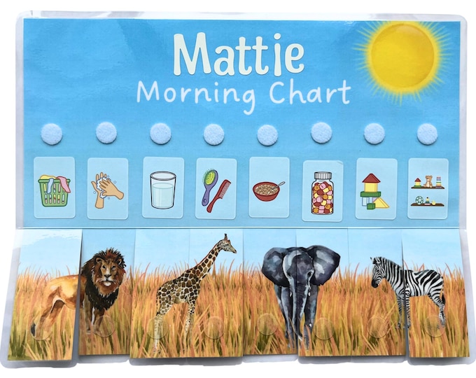 Morning Chart - Create Custom Routine With Stickers - Etsy