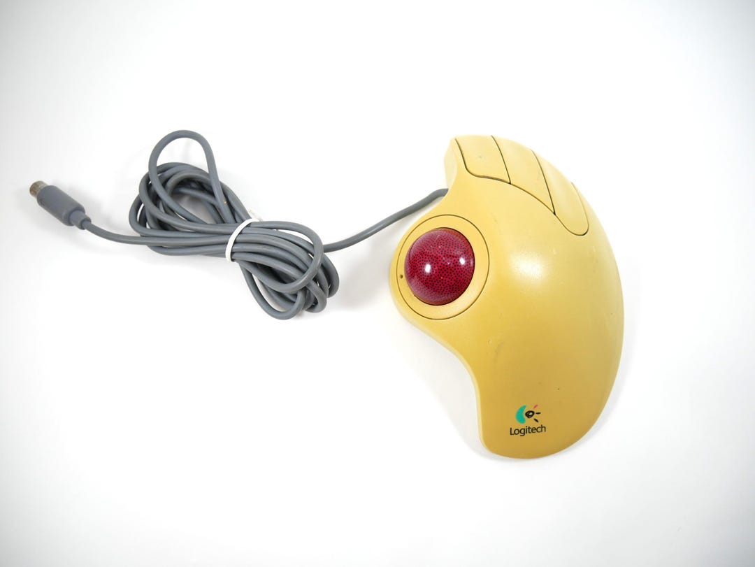 Vintage Logitech Trackman Marble T-CH11 Trackball Mouse - Etsy