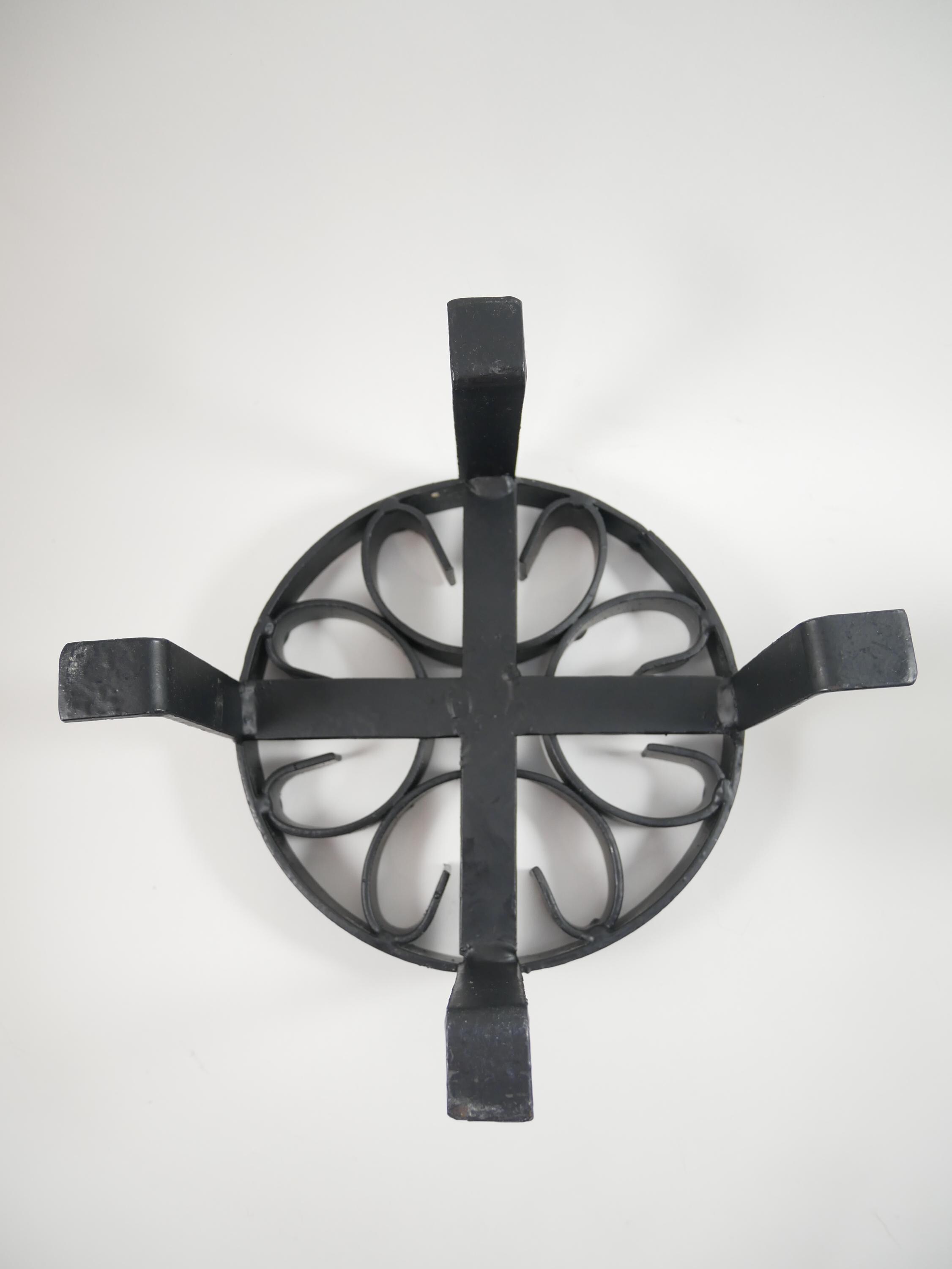 Intricate Design Wrought Iron Raised Tall Trivet Black ~hand Forged ...