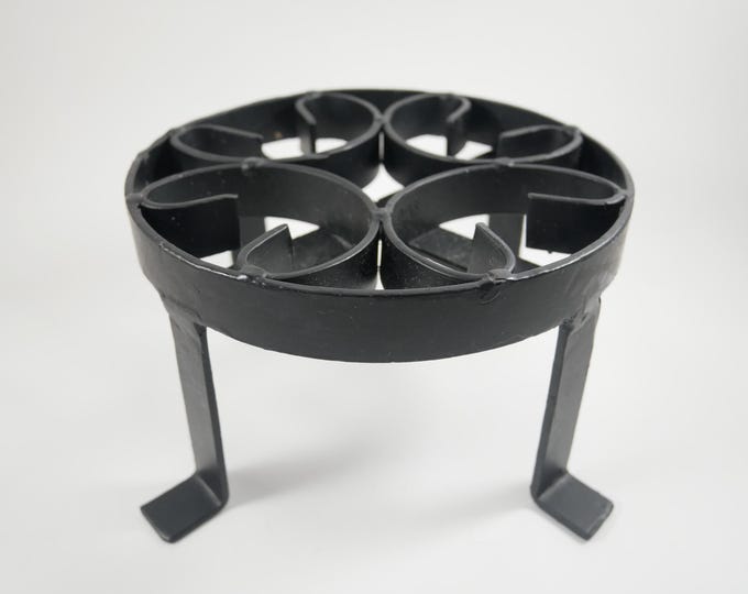 Intricate Design Wrought Iron Raised Tall Trivet Black ~hand Forged ...
