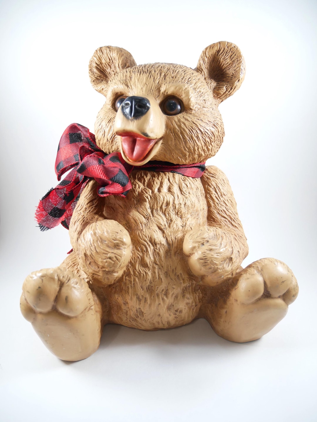 Large 11" Tall Vintage Homco 1985 Teddy Bear Statue ~ Resin - Etsy