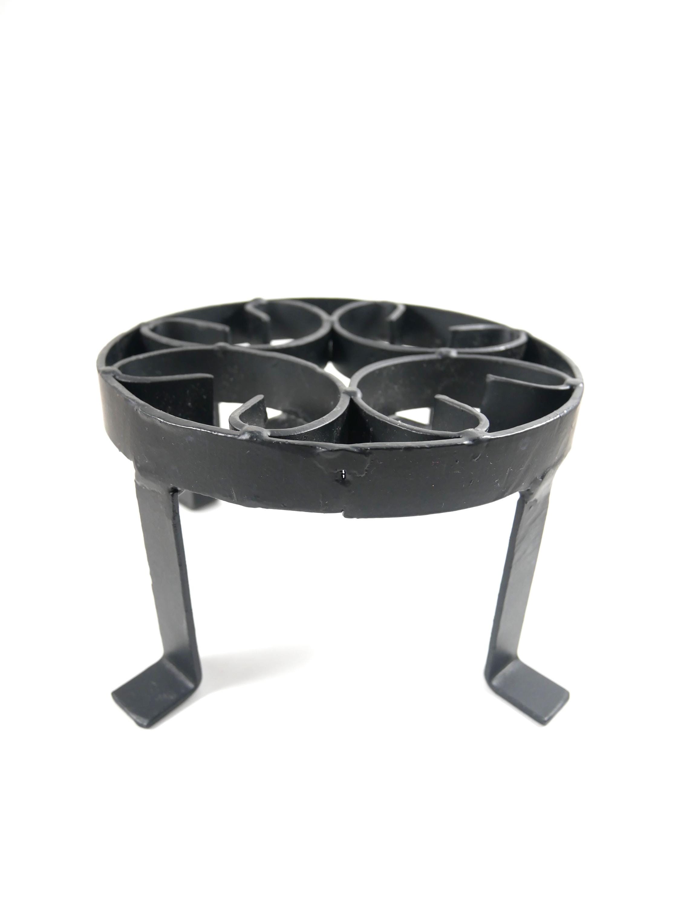 Intricate Design Wrought Iron Raised Tall Trivet Black ~hand Forged ...