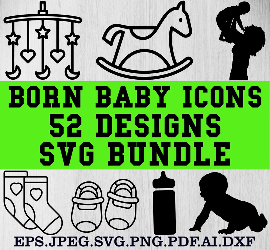 Baby Svg Bundle, Baby Png Bundle, Baby Birth Svg, Newborn Svg Bundle ...
