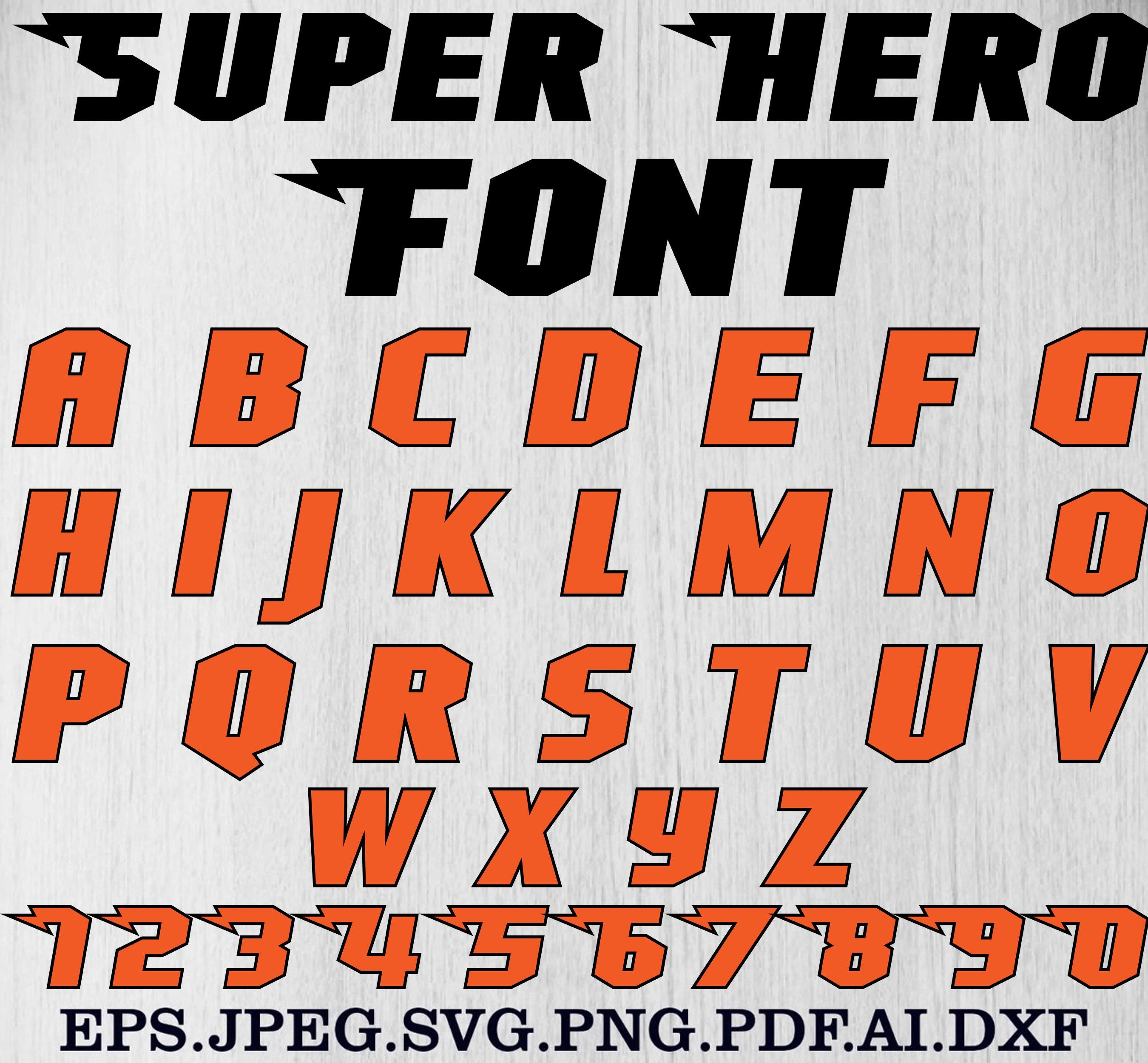 Superhero Font Svg Bundle, Superhero Letter Svg, Superhero Alphabet Svg ...
