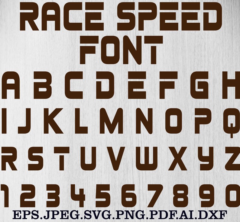 Racing Speed Font Svg. Racing Speed Font Ttf, Racing Speed Font Letters ...