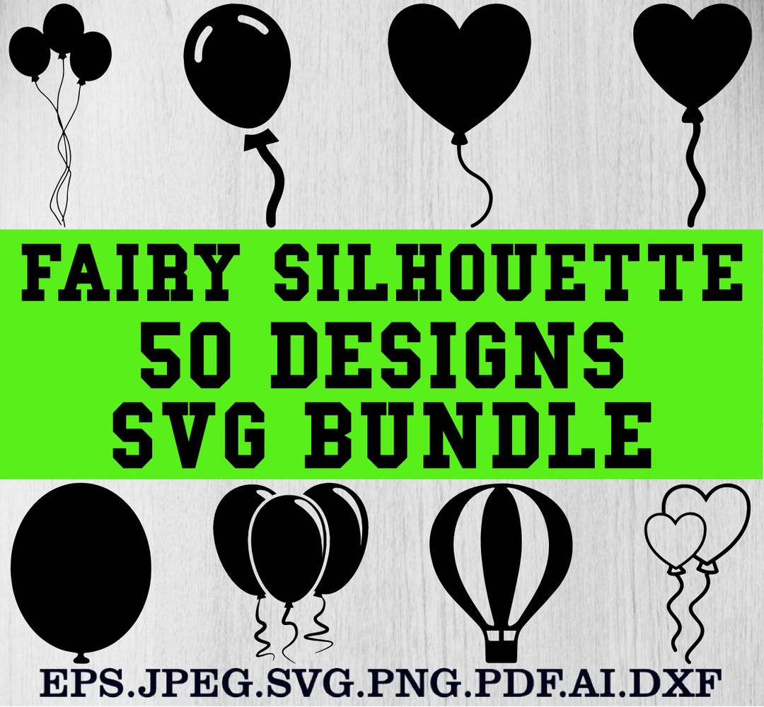 Paquete de globos SVG, clipart de globos, silueta de globos, archivos ...