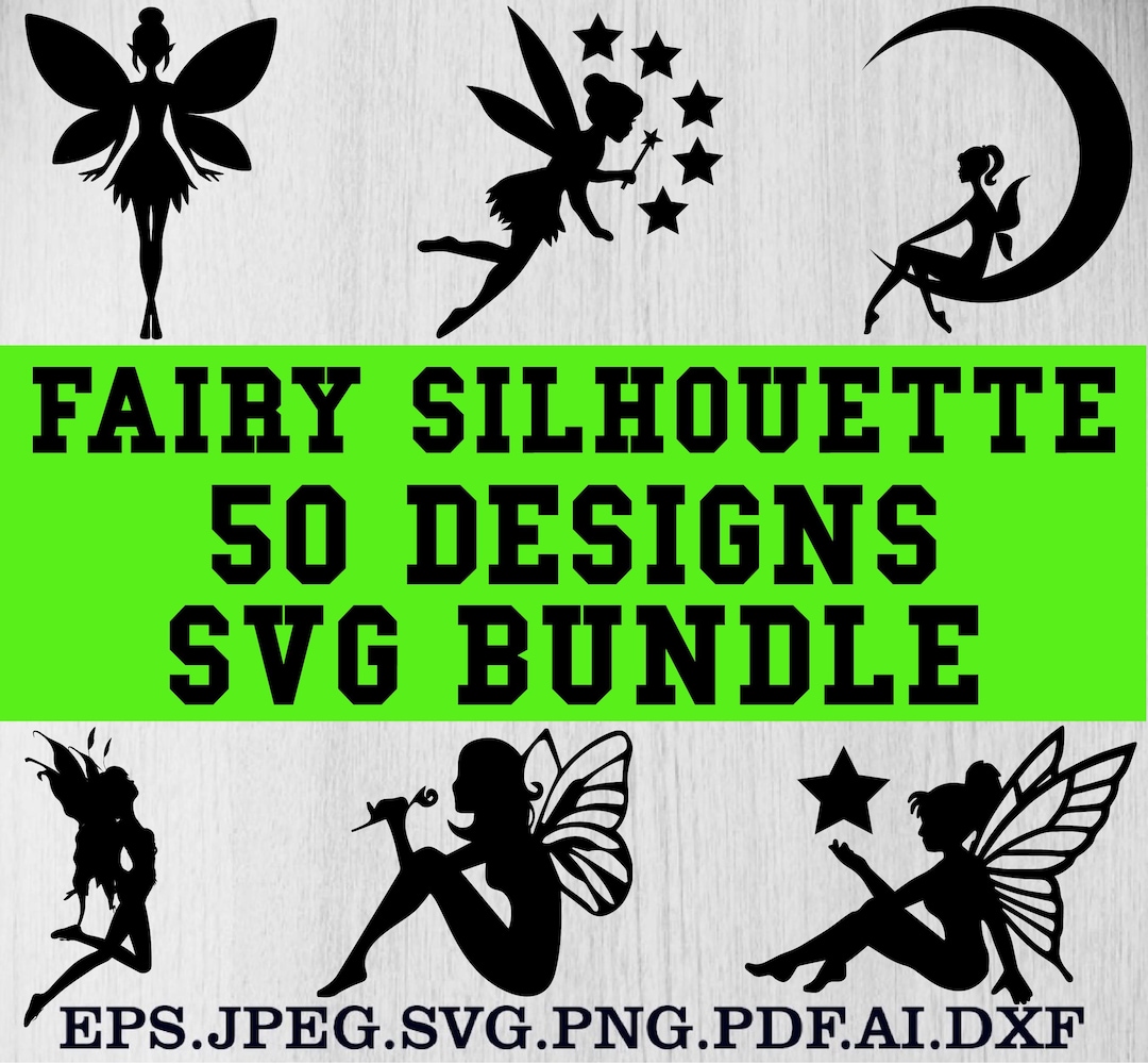 Fairy Svg Bundle, Fairy Png Bundle, Fairy Silhouette, Fairy Cartoon Svg ...