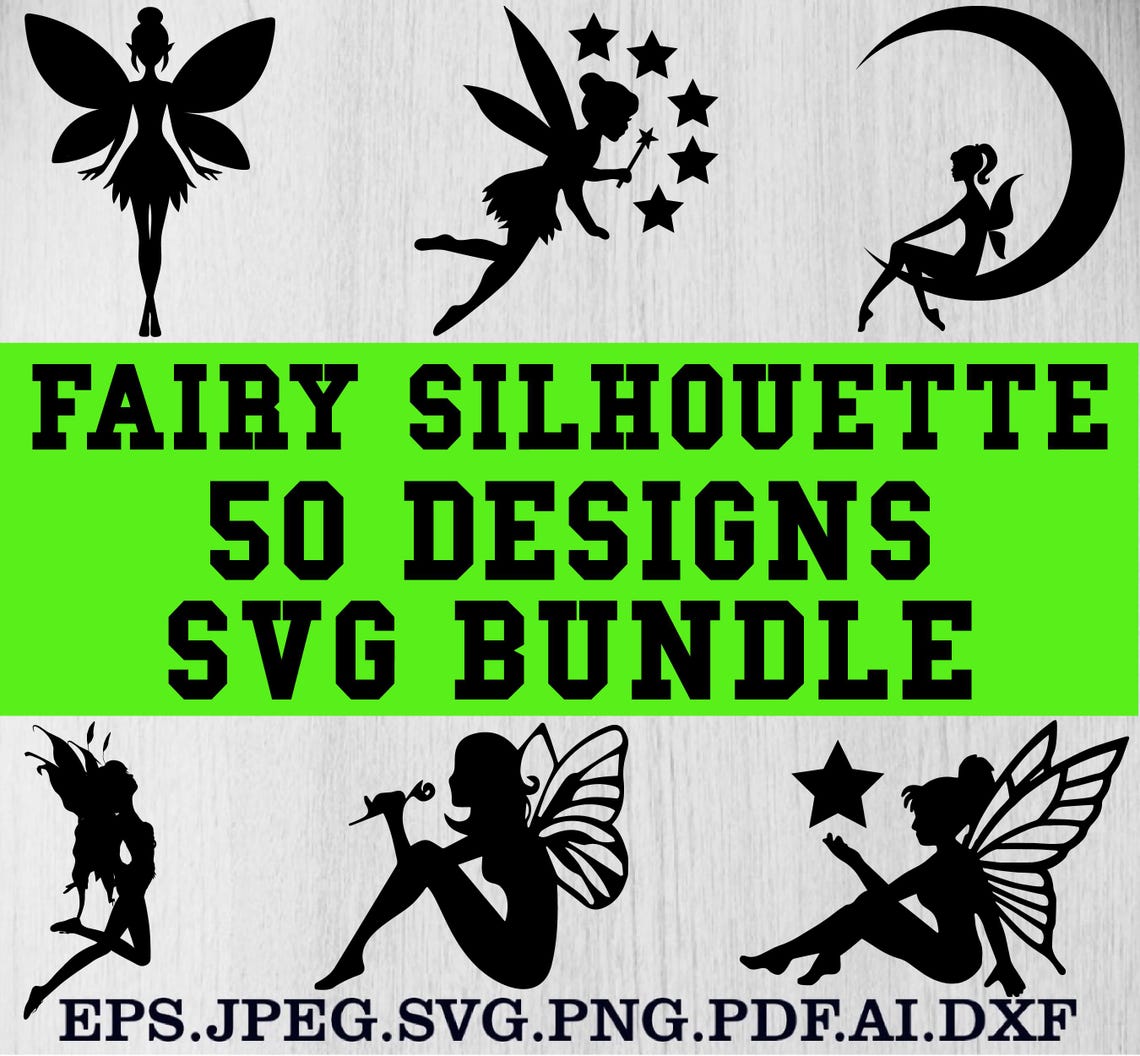Fairy Svg Bundle, Fairy Png Bundle, Fairy Silhouette, Fairy Cartoon Svg ...
