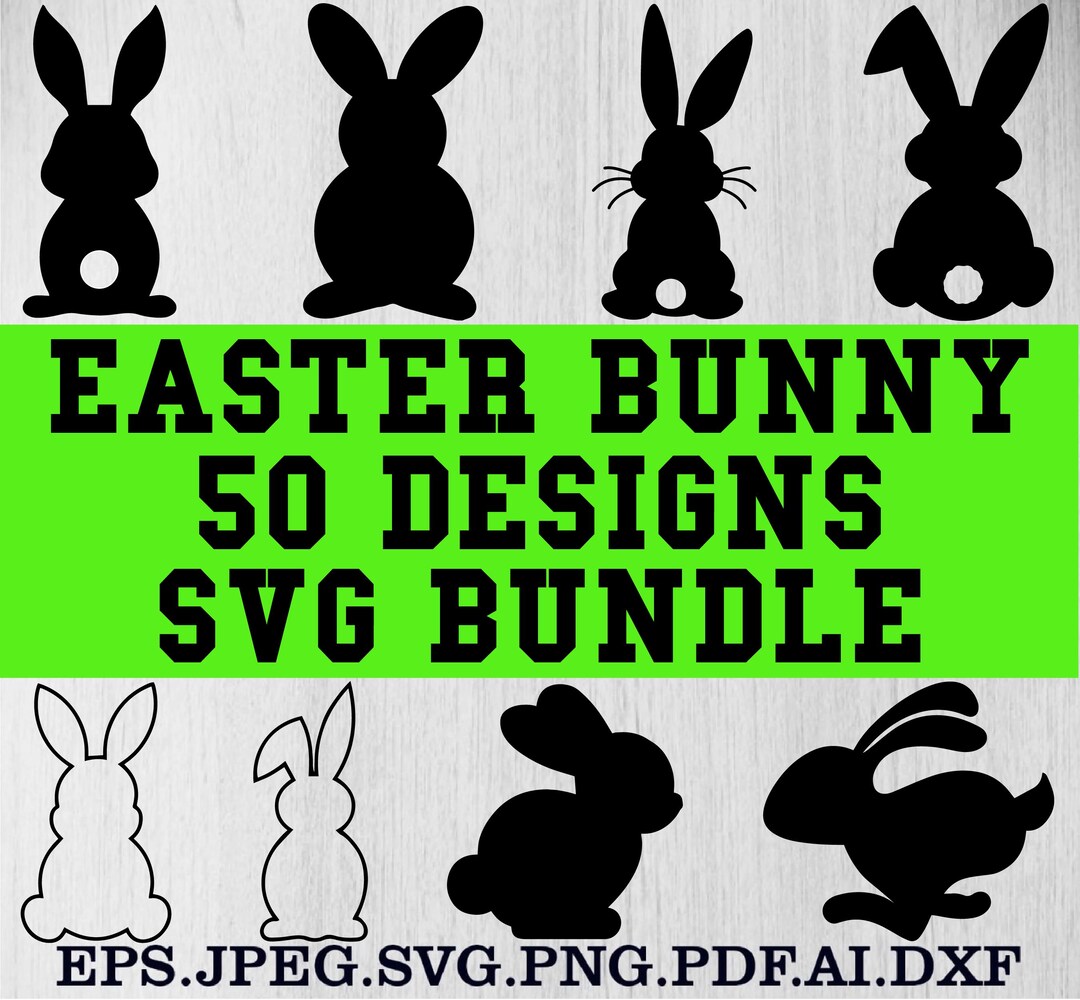 Easter Bunny Shape Svg Bundle, Bunny Svg, Rabbit Svg, Bunny Shape ...