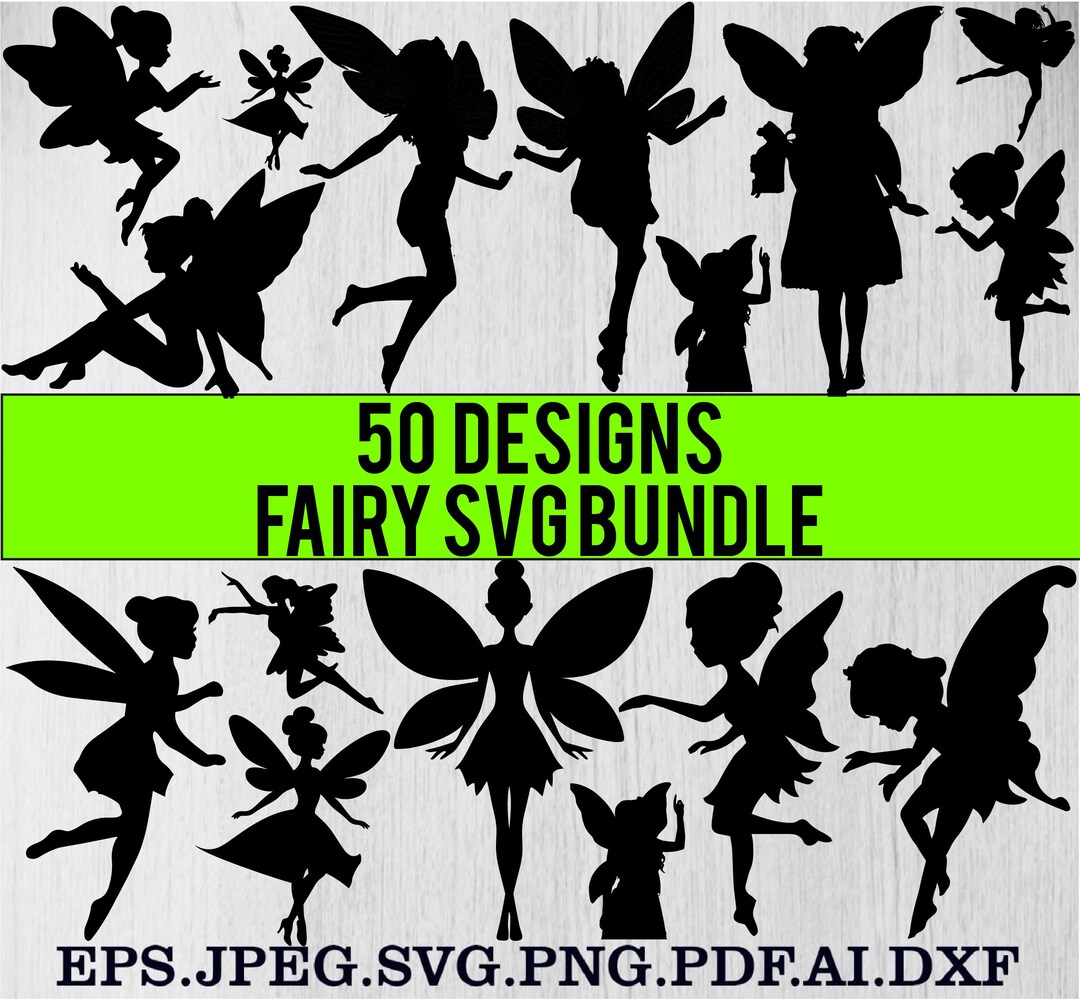Fairy Svg Bundle, Fairy Png Bundle, Fairy Silhouette, Fairy Cartoon Svg ...