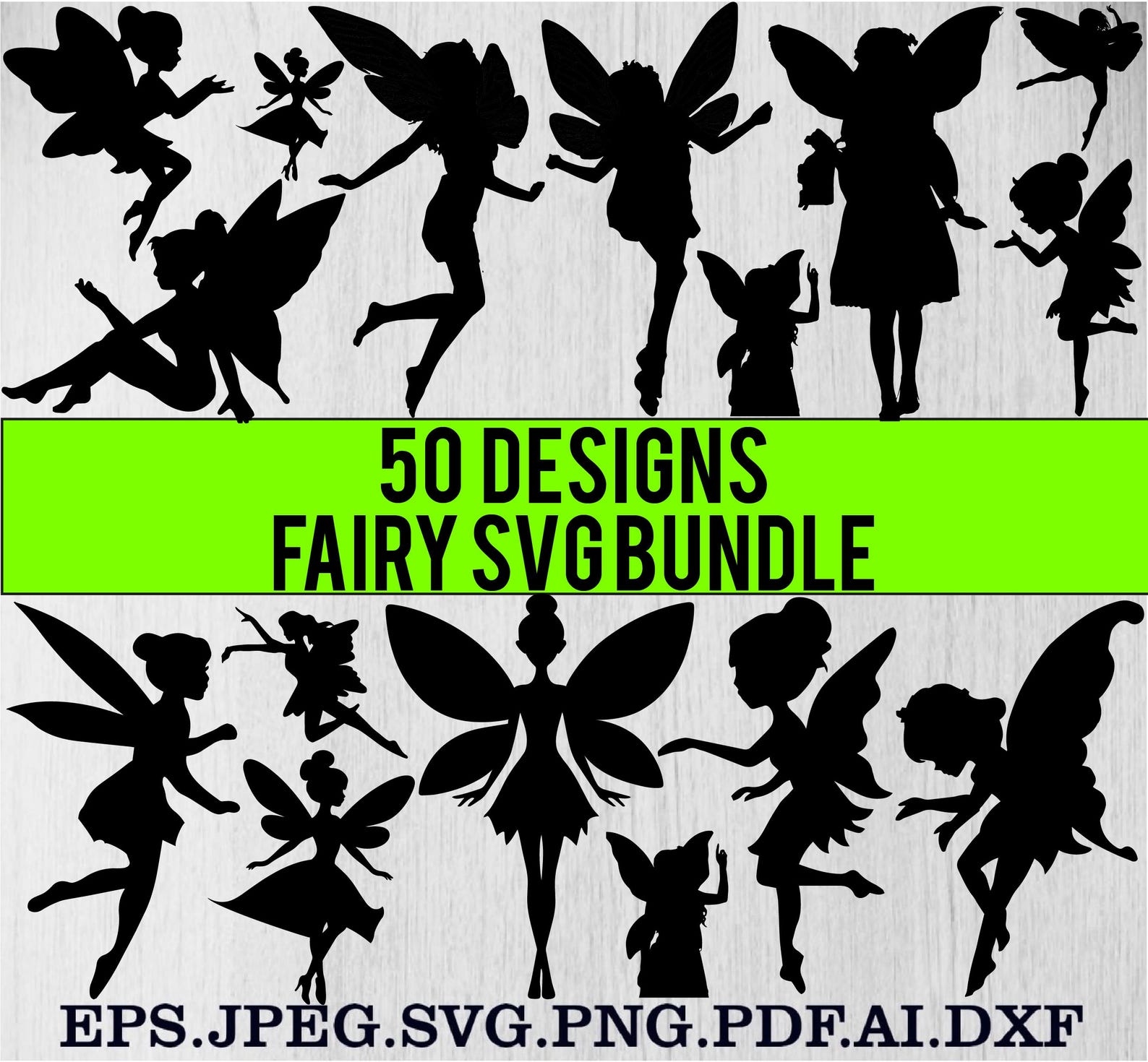 Fairy Svg Bundle, Fairy Png Bundle, Fairy Silhouette, Fairy Cartoon Svg ...
