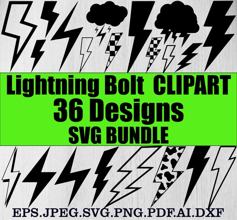 Lightning Svg Bundle, Lightning Clipart, Lightning Bolt Svg Bundle ...